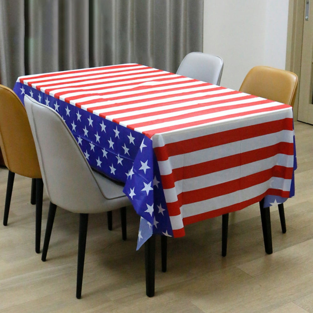 2Pack Patriotic 4th of July Tablecloth Square 54 x 108 inch,Memorial ...