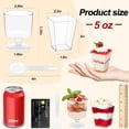 320-Pack 5 oz Mini Plastic Dessert Cups with Spoons, Clear Reusable ...