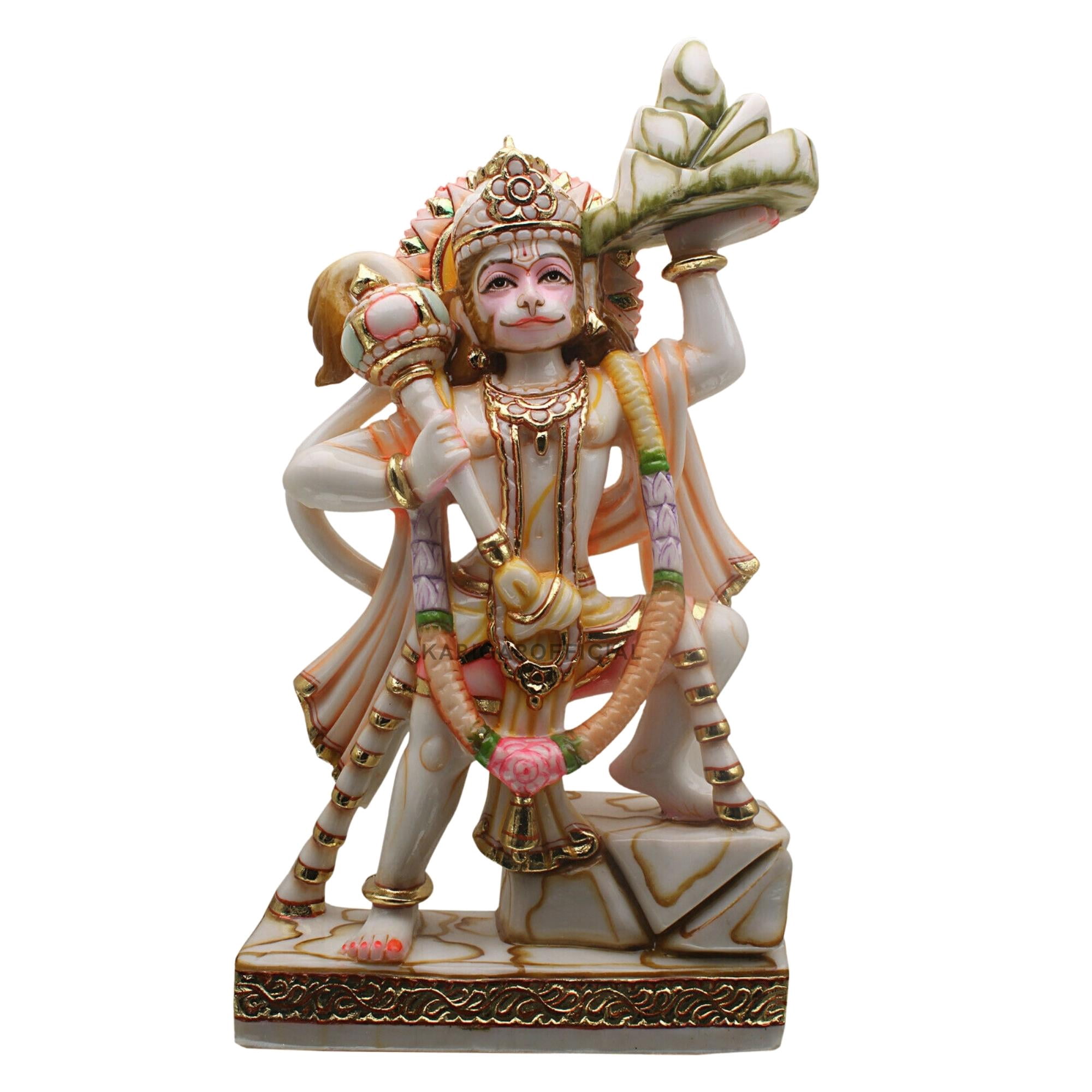 Hanuman Statue, Large 18 inches Multicolor Hanuman Figurine, Hand ...