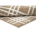 My Texas House Finley 5'3" x 7' Tan White Plaid Indoor Area Rug ...