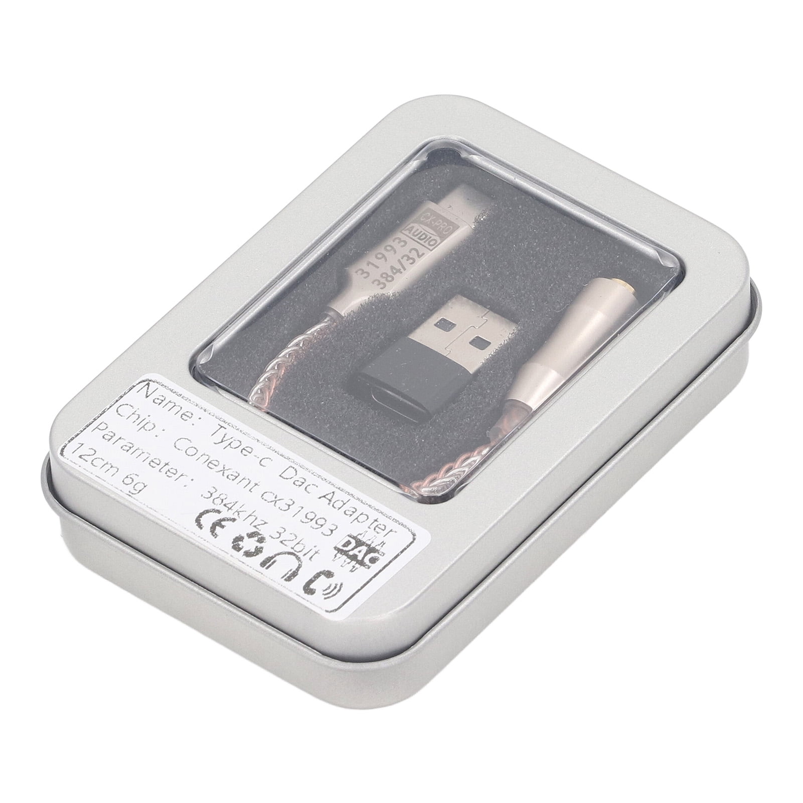 Cable USB a DAC de 3,5 mm Excelente decodificación de sonido Transmisión estable Adaptador tipo ...