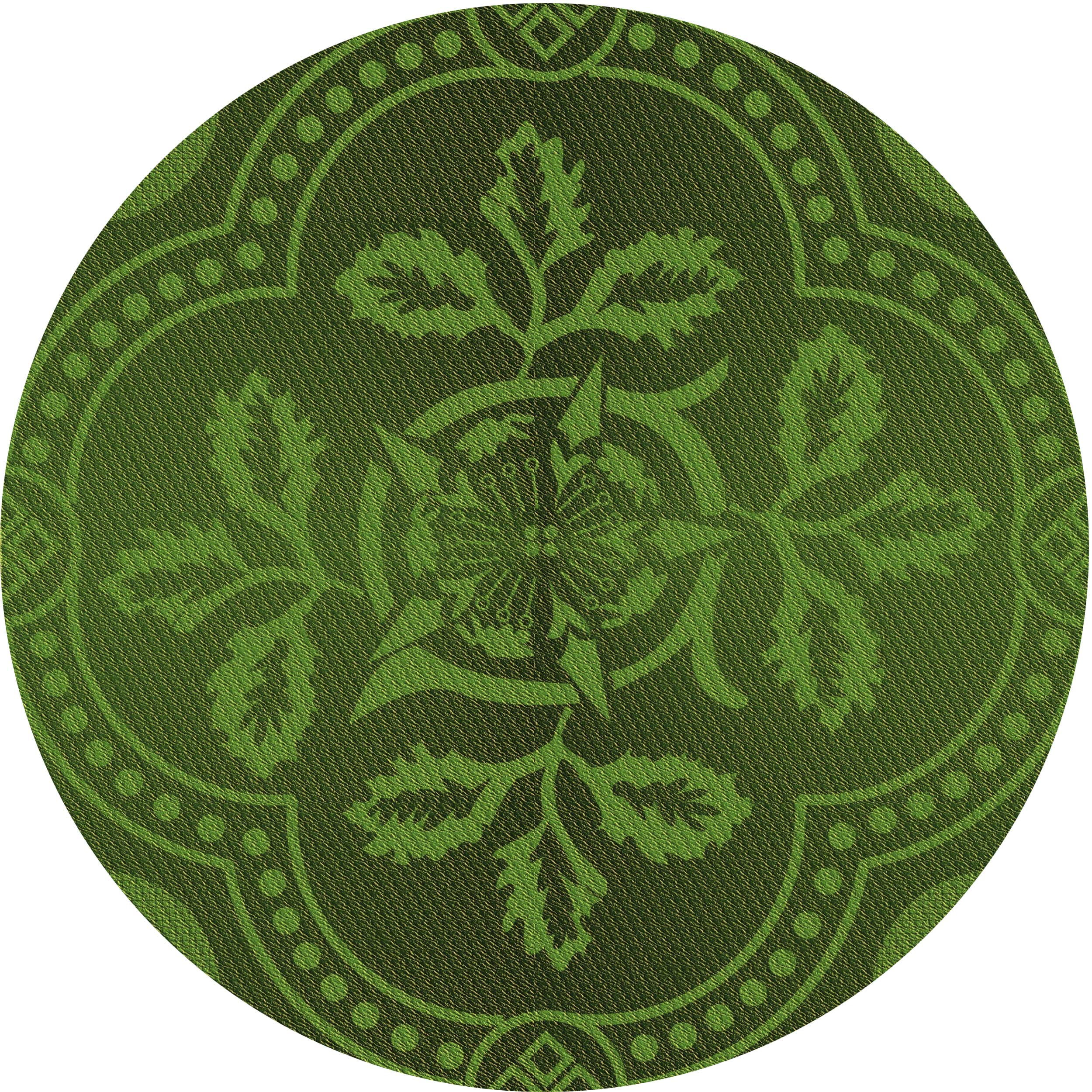 Ahgly Company Machine Washable Indoor Round Transitional Dark Forest ...