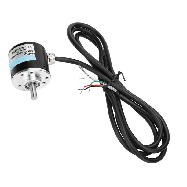 Encoder,Encoder AB 2‑Phase Incremental Rotary Encoder Solid Shaft ...