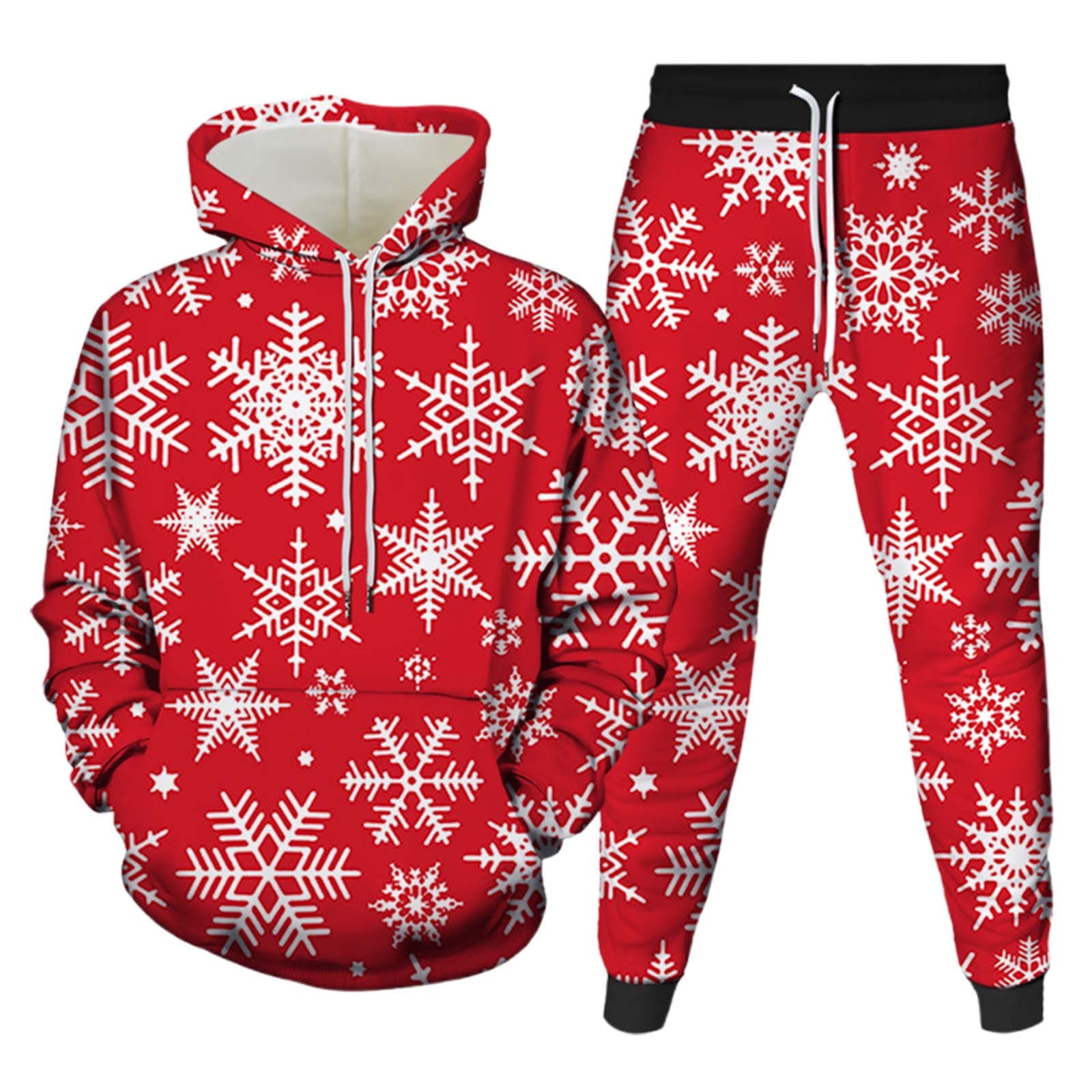 Click here for Ediodpoh Mens Suits Mens Christmas Sweatsuit 2 Pie... prices