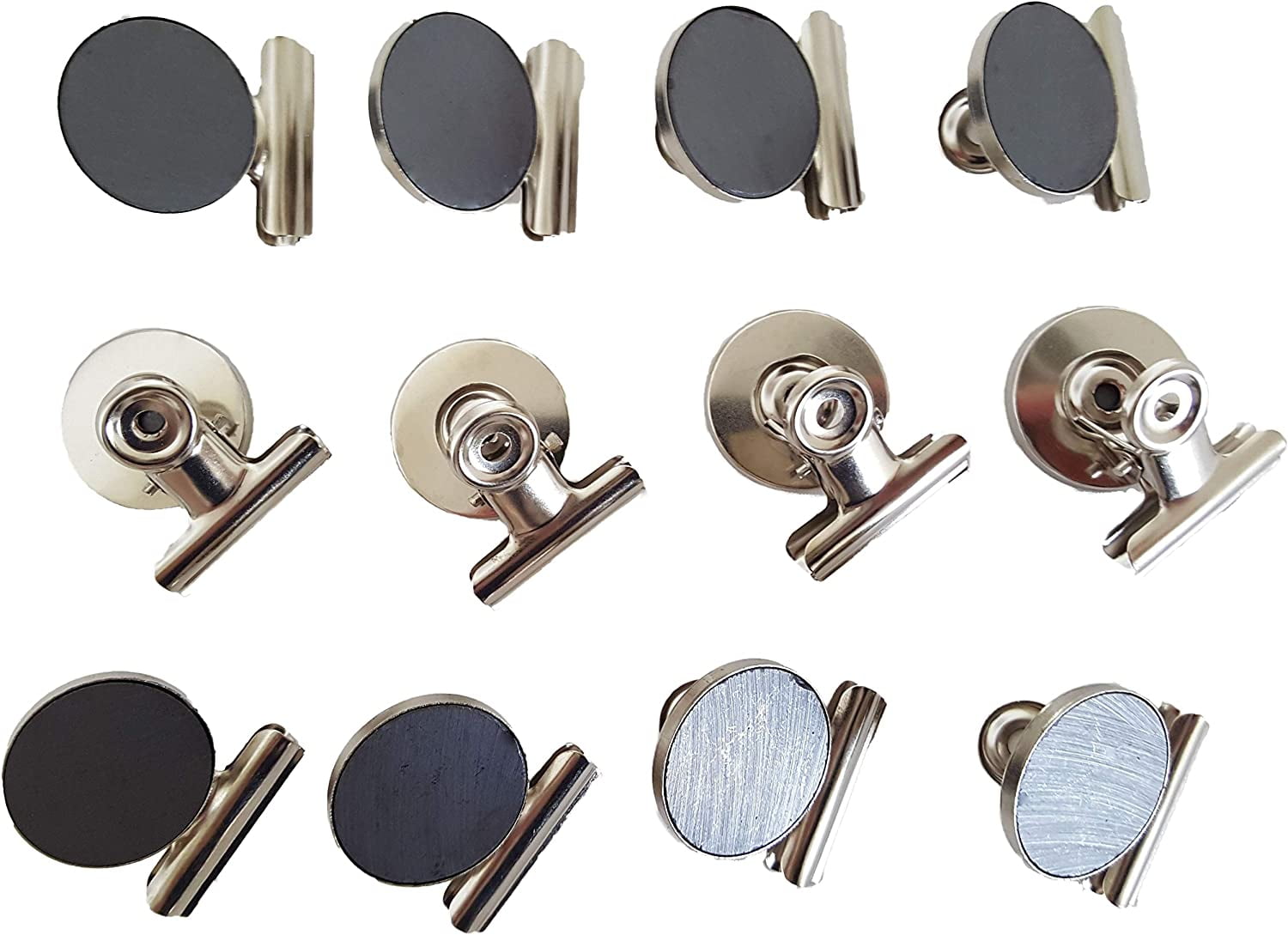 Mini Silver Refrigerator Magnet Hook Clips for Holding Photographs ...