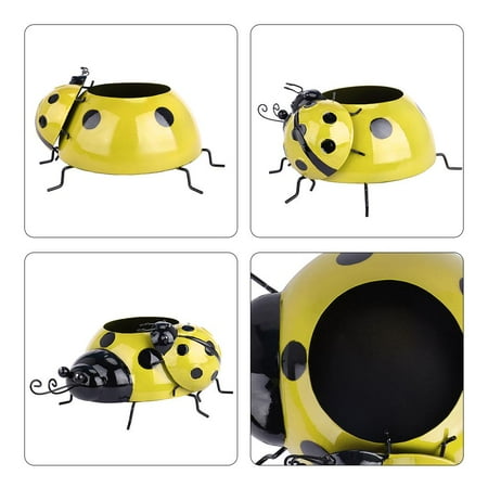 Metal Ladybug Flower Planter Insect Design Flower Pot for Flower ...