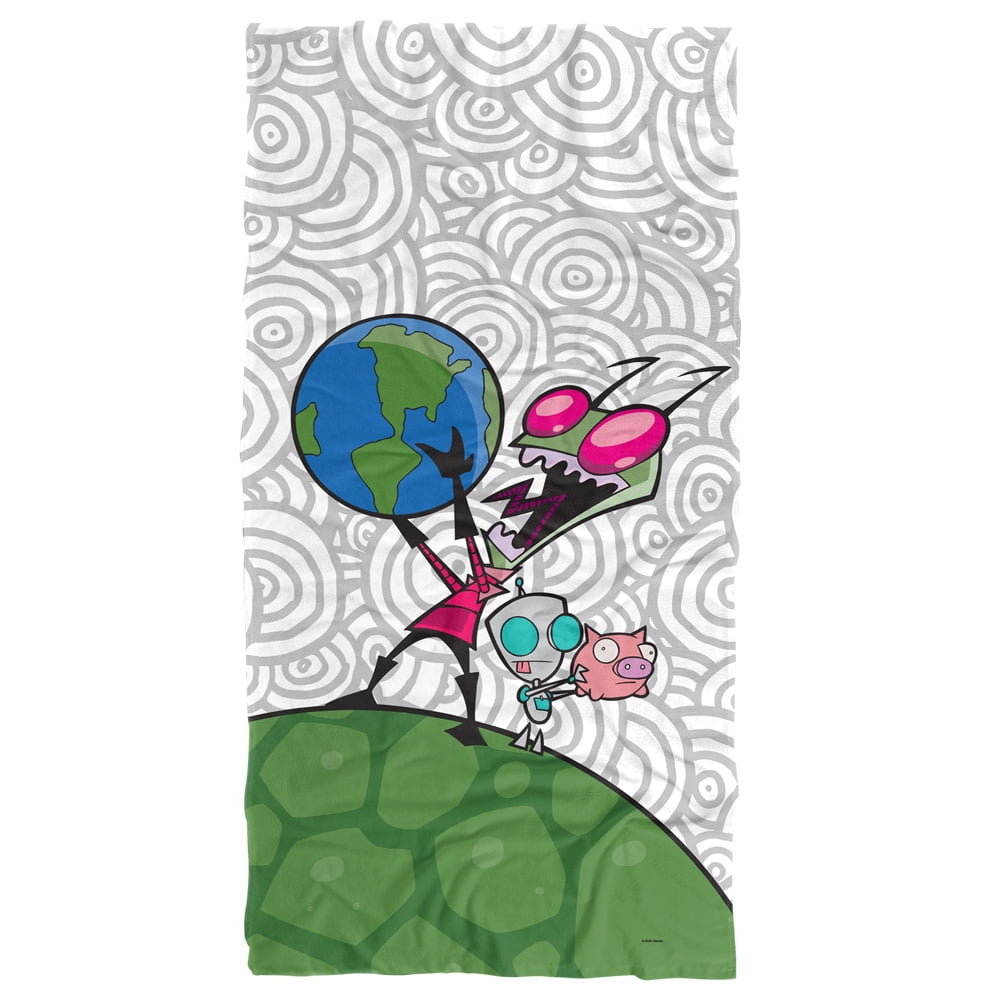 Invader Zim Beach Towel, 30"x60", Invader Zim and Gir Beach Towel ...