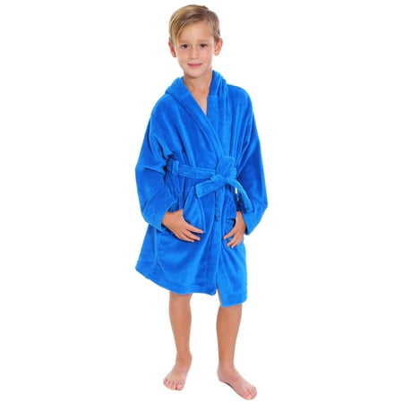 Simplicity - Simplicity Big Boys' Microfiber Hooded Robe Terry Bathrobe ...