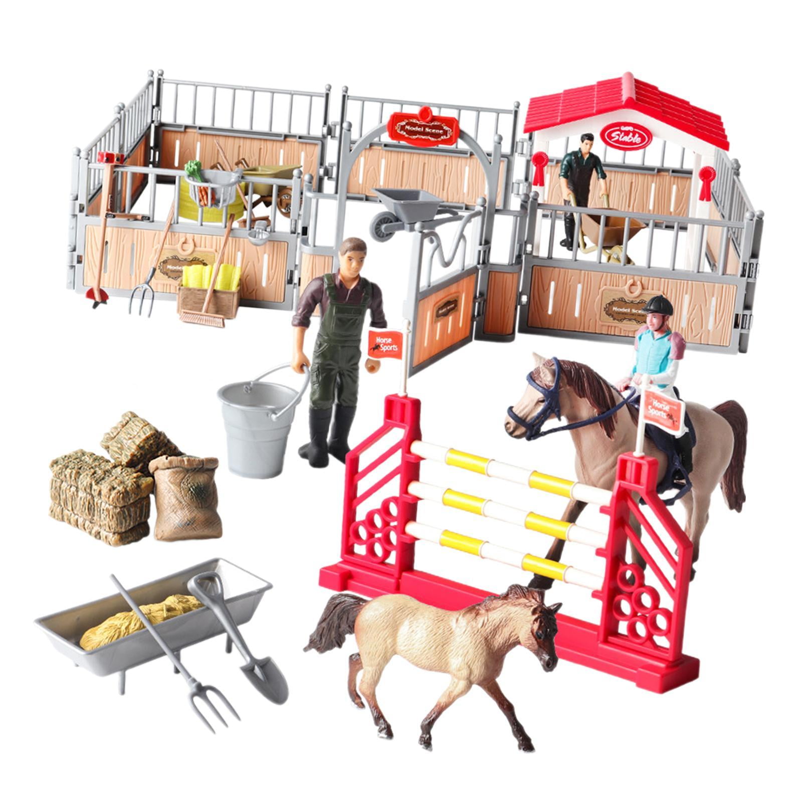 Click here for Bunblic Horse Stable Figurine Playset  Barn Toy Or... prices