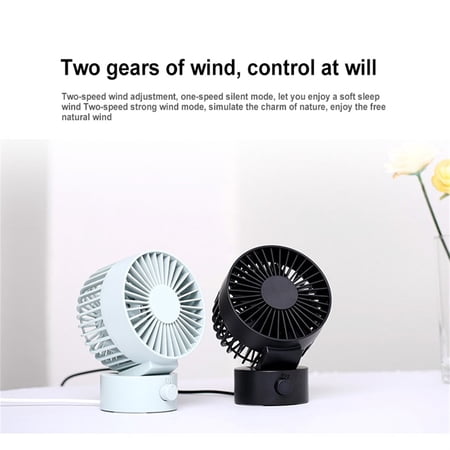 Small Fan USB 2 Speeds Adjustable Dorm the fan Living Room Personal ...