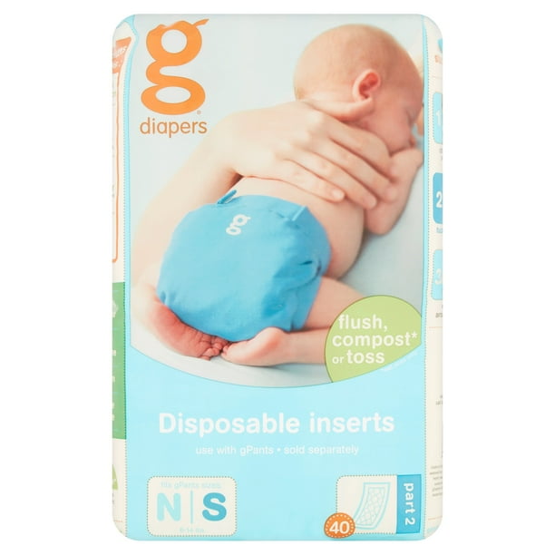 gDiapers Disposable Inserts N l S 6-14 lbs, 40 count - Walmart.com