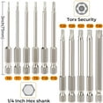 Security Torx Screwdriver Bit Set,T6-T40 Torx Bit Set 1/4 inch Ratcheting Magnetic Screwdriver ...