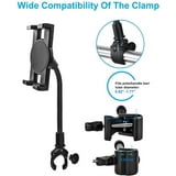 woleyi Treadmill Tablet Holder, Tube Clamp Gooseneck 360° for 4"-12.9" Tablets and Smartphones ...