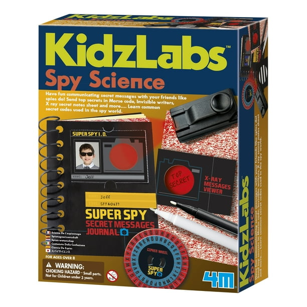 4M Kidzlabs Spy Science Secret Messages for Boys/Girls Ages 8 ...