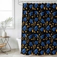 72x78 Inch Shower Curtain Blue Graduation Cap Tassels Bathroom Decor ...