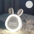 CHY 2025 1500mAh Rechargeable Cute Rabbit Alarm Clock With Night Light ...