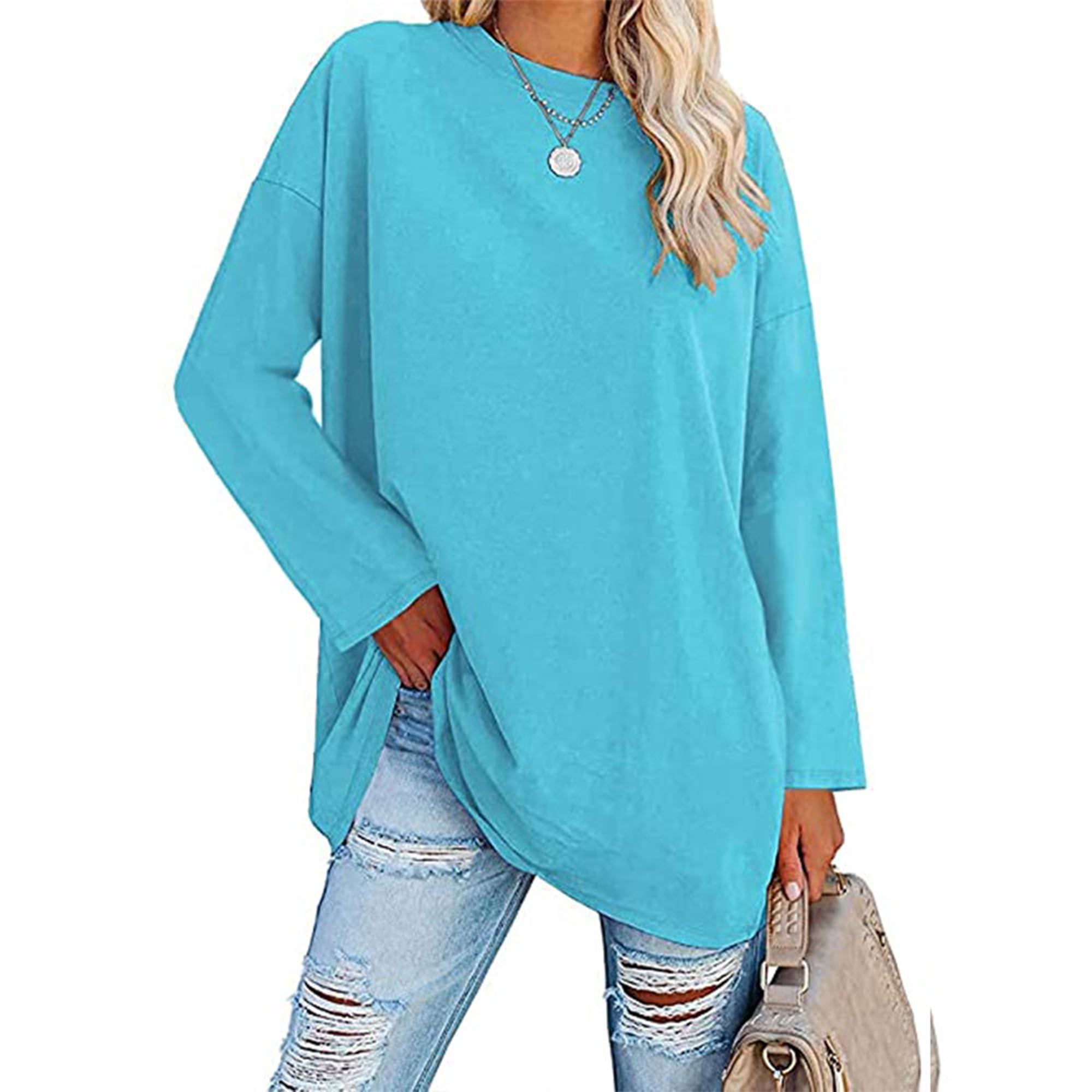 Click here for Bellella Women Tee Solid Color T Shirt Long Sleeve... prices