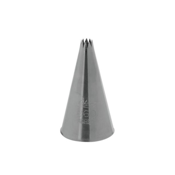 Ateco # 860 - French Star Pastry Tip .16'' Opening Diameter- Stainless ...