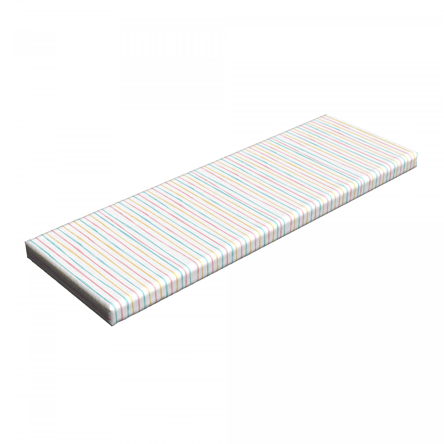 Pinstripe Bench Pad, Triple Colored Pencil Drawn Stripes Repeating ...