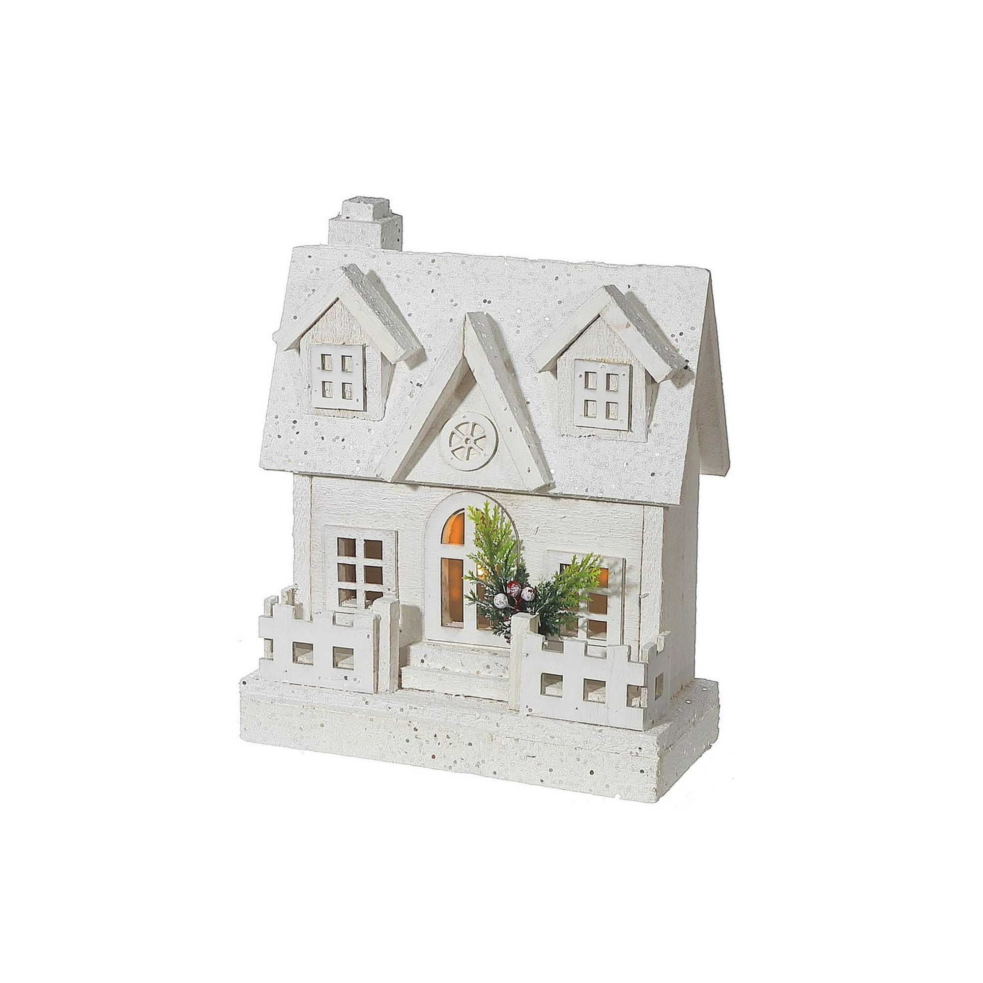Click here for Ih Casadécor Led White Wooden House With Fence 11.... prices