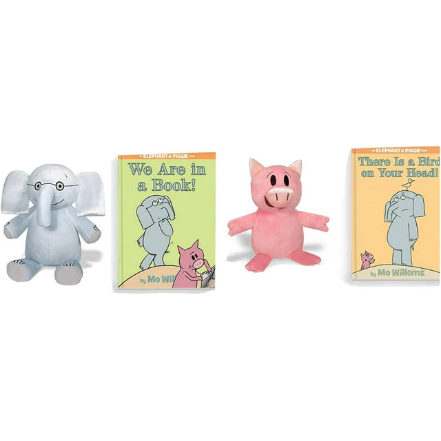Mo Willems Kohl's Plush Piggie & Gerald Elephant with 2 Books, 12" Pack ...