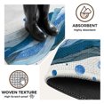 Blue Marble Bathroom Rugs Non Slip Washable Bath Mat Absorbent Front ...