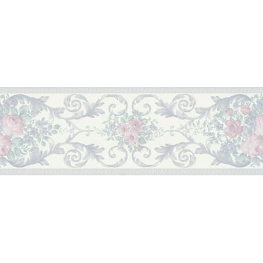 Brewster Vicky White Victorian Floral Border - Walmart.com