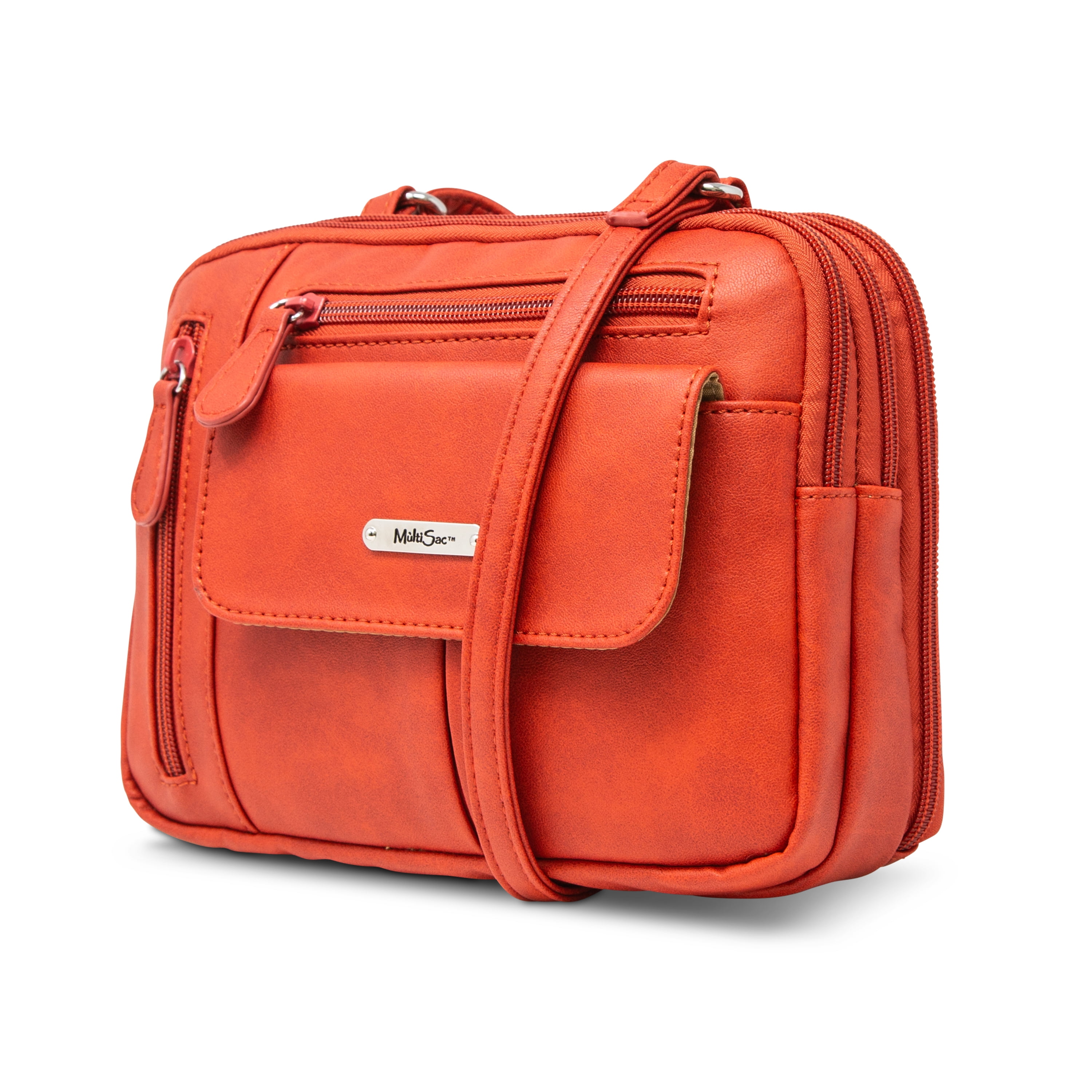 Triple Compartment Crossbody Bag