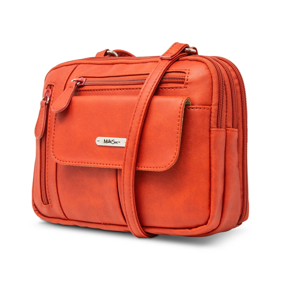 Multisac Zippy Triple Compartment Crossbody Bag for Women - Walmart.com ...