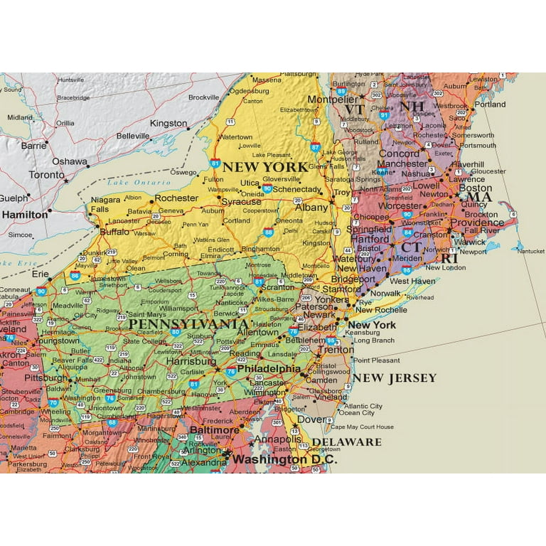 24x36 United States Usa Contemporary Elite Wall Map Laminated