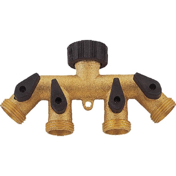 Mintcraft GB9114A Brass 4-Way Faucet Manifold - Walmart.com - Walmart.com