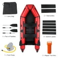 10ft Inflatable Boat, Heavy-Duty PVC Assault Raft with 2 Air Chambers ...
