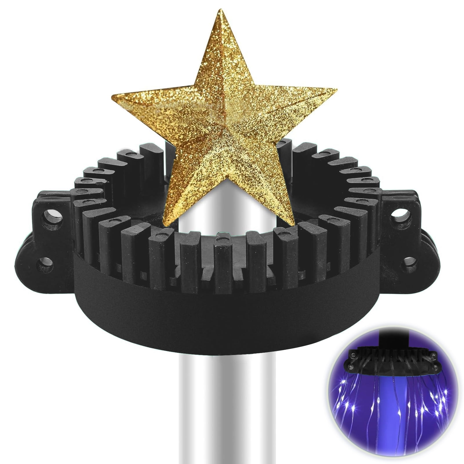 Click here for Enjoywould Christmas Tree Flagpole Topper Light Ho... prices