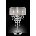 35" Tall Table Lamp "Evangelia", Silver finish and Crystal Accents ...