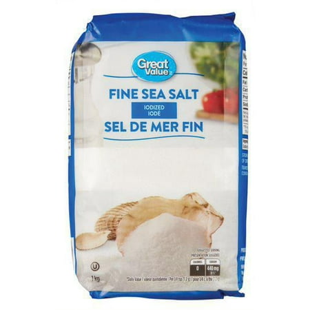 Great Value Iodized Fine Sea Salt, 1 kg - Walmart.ca