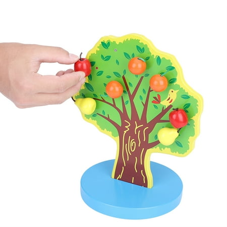 Wooden Fruit Apple Tree Magnetic DIY Toys Role Play Toys for Children ...