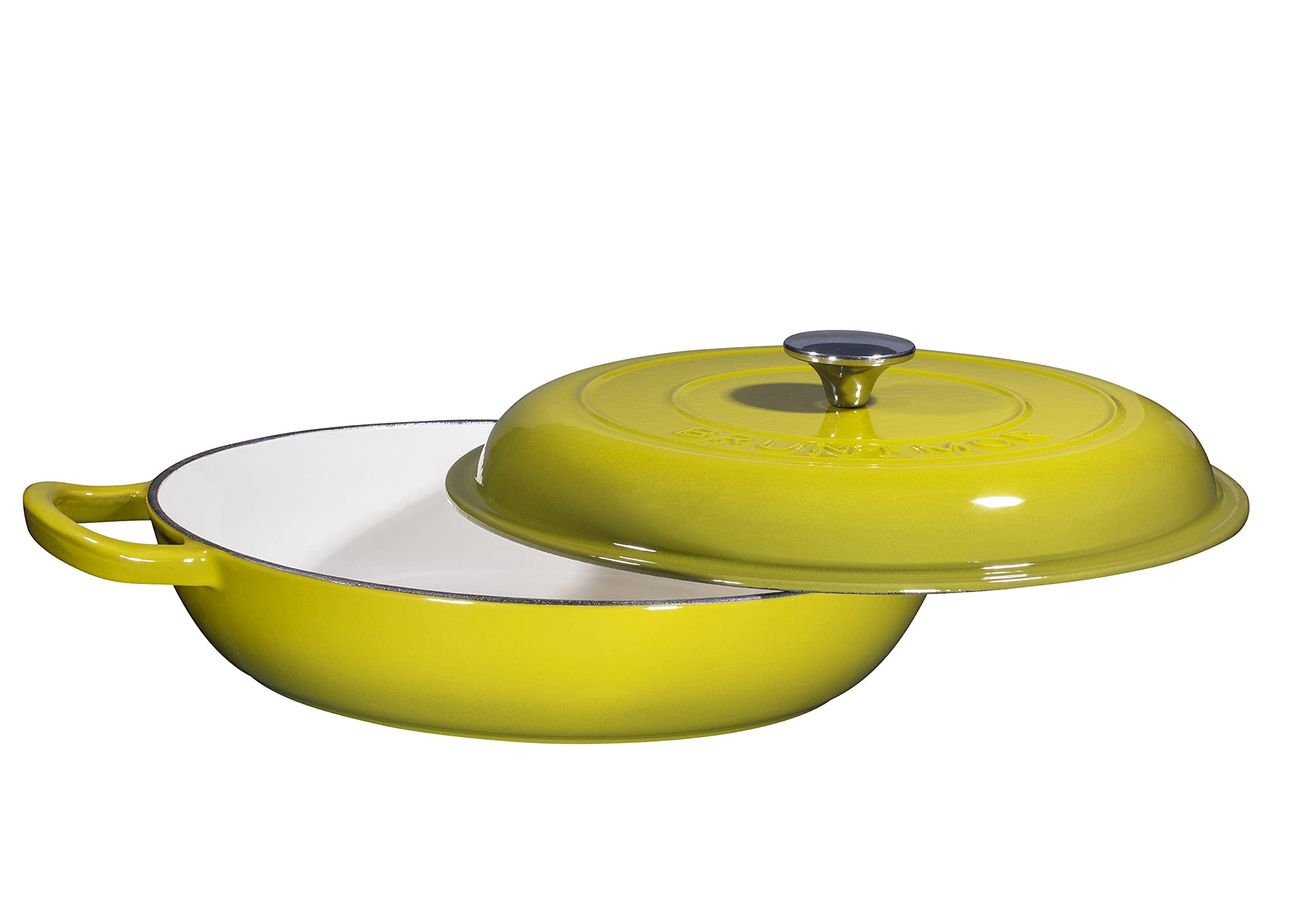 Bruntmor Porcelain Enameled Cast Iron Casserole Braiser 3.8-Quart ...