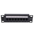 CAT6 8 Ports Patch Panel Rack Network 6.89 Inch 1U Rack Mount with RJ45 ...