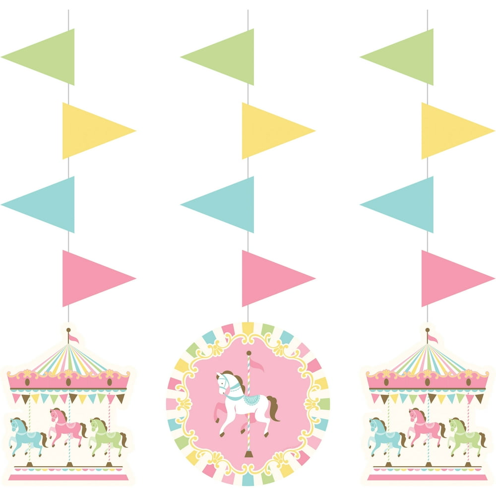Carousel Hanging Cutouts, 3 pk - Walmart.com - Walmart.com