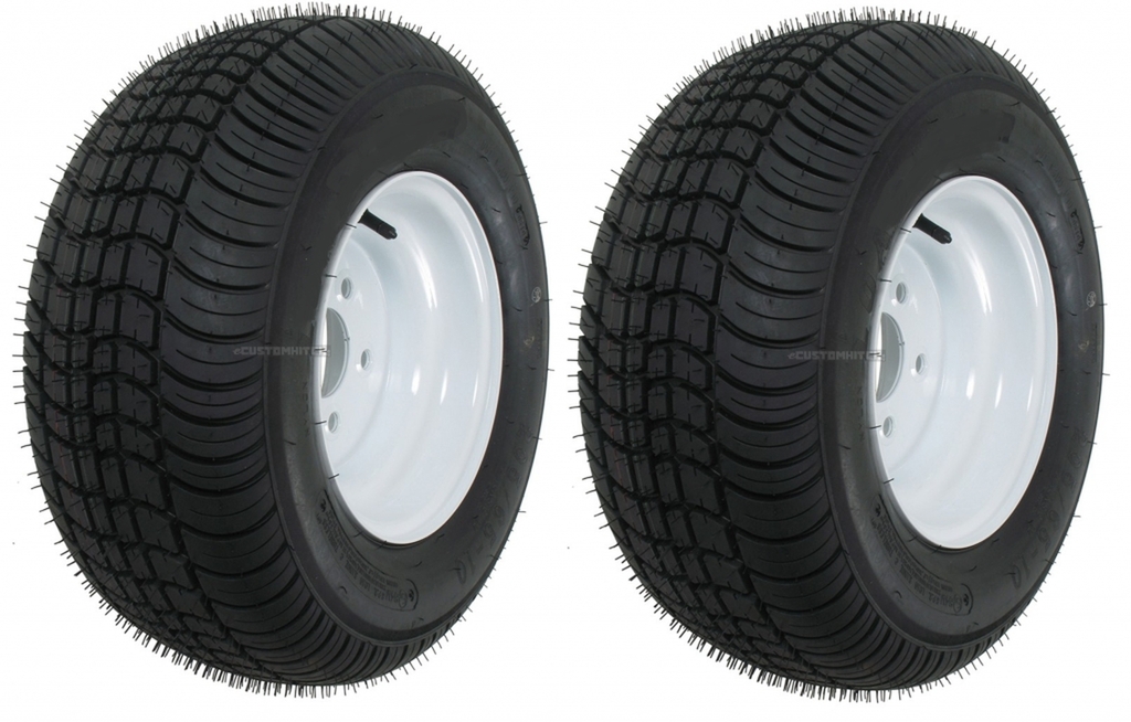 2 Pack Trailer Tire On Rims 20 5 X 8 X 10 205 65 10 20 5X8 0 10 5Lug