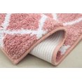 Chester Jacquard 2 Piece Microfiber Bath Set In Rose