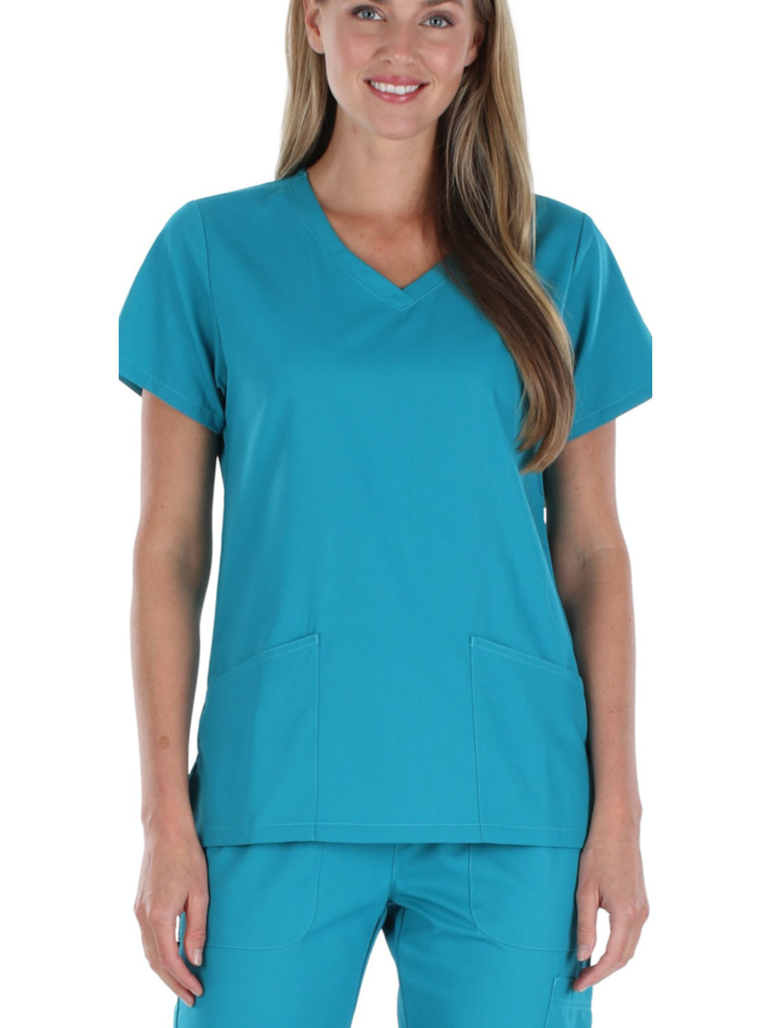 ScrubZone by Landau Unisex V-Neck Scrub Top, Style 71221 - Walmart.com
