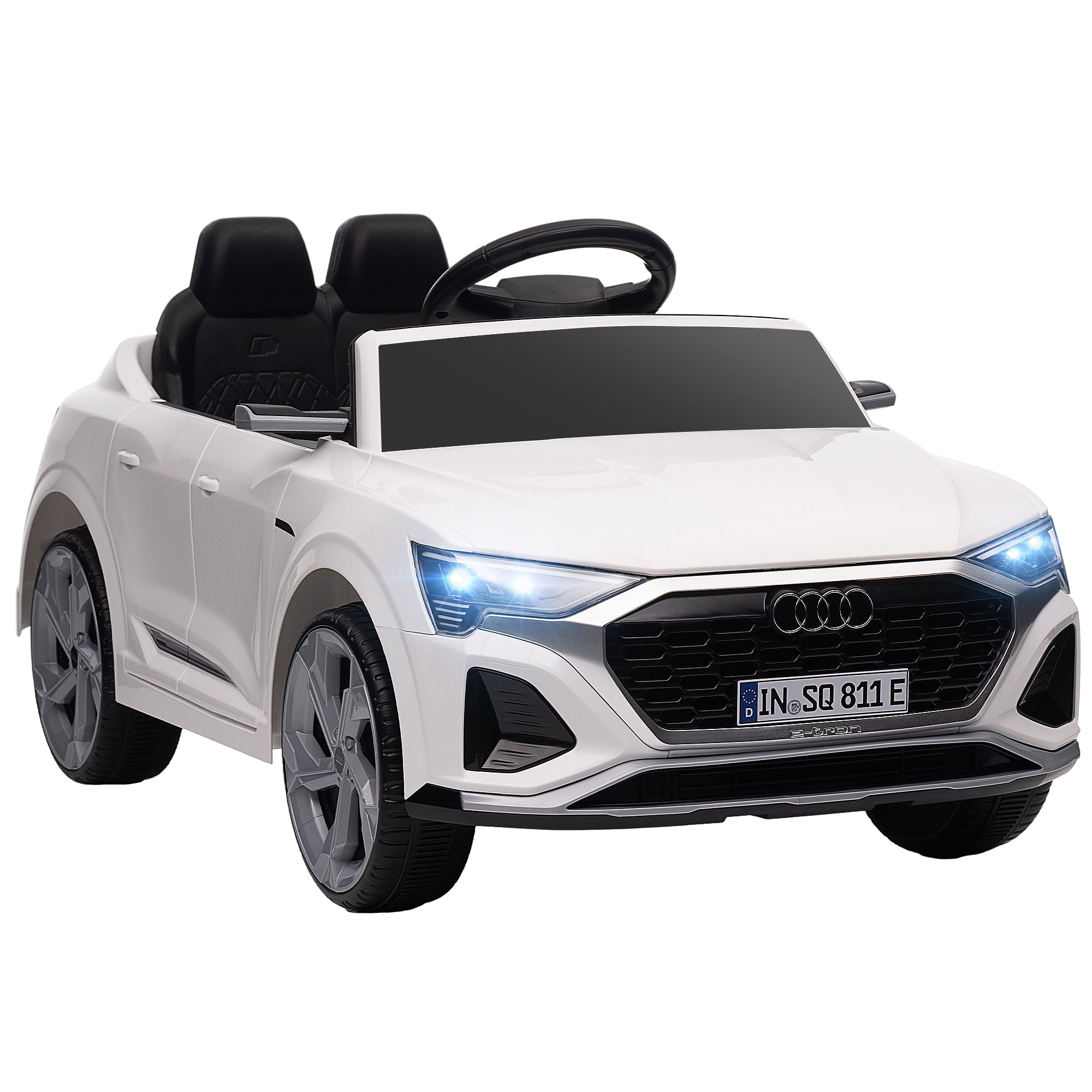Qaba 12V Audi Q8 Licensed Electric RC Car for Kids, Toddler Ride on ...