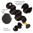 Ustar Body Wave Human Hair Weave Plus Closure Natural Black - Bundles ...