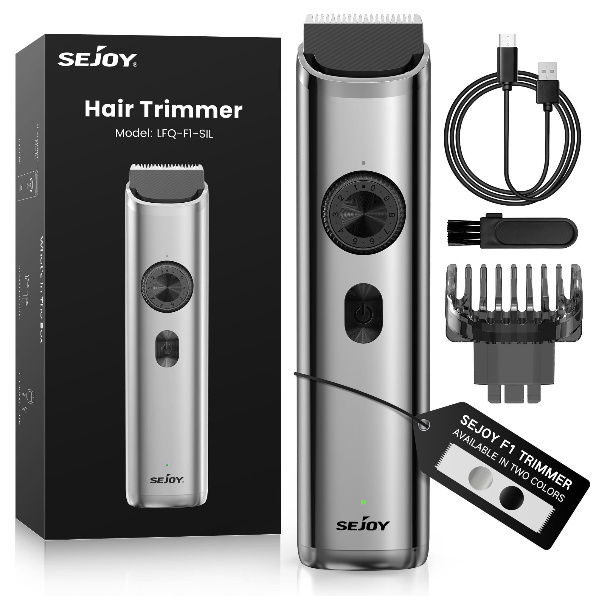 Sejoy Adjustable Beard Trimmer for Men, Cordless Electric BodyTrimmer ...