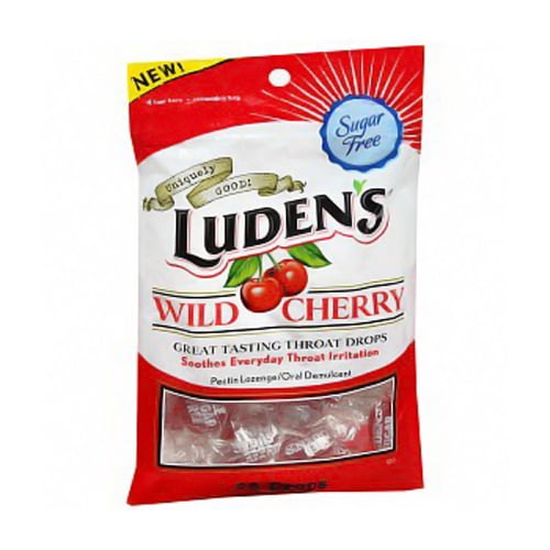 Ludens Oral Demulcant Great Tasting Throat Drops, Wild Cherry - 25 ...