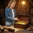 100-Piece Plastic Bronze Pirate Coins, Realistic Treasure Tokens with ...