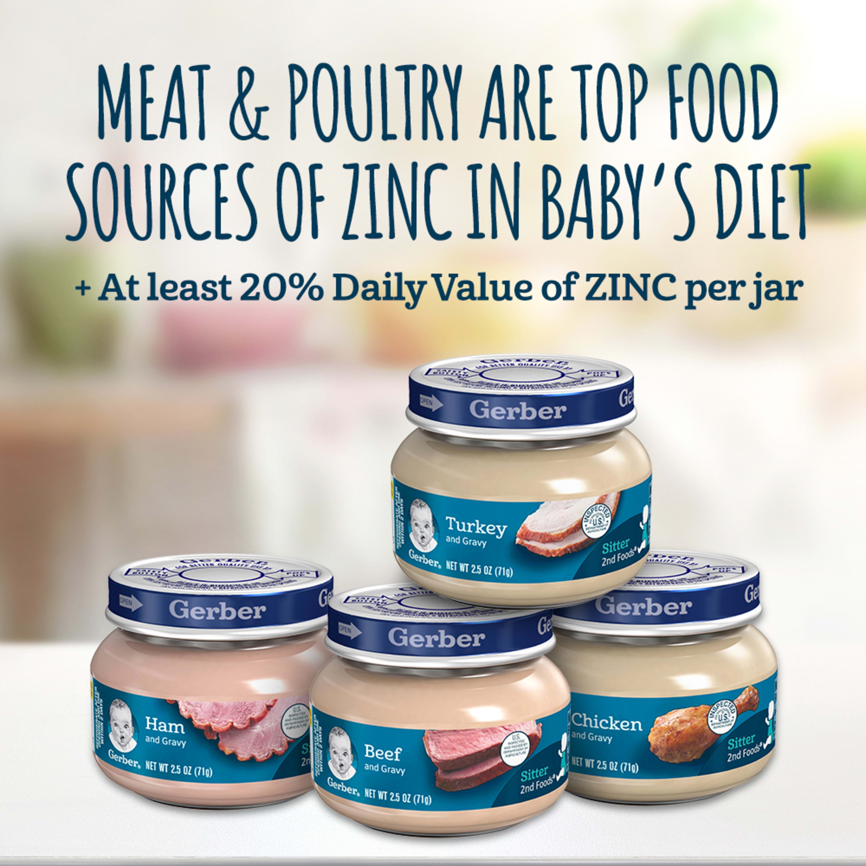 Buy Gerber 2nd Foods Mealtime for Baby Baby Food, Ham and Gravy, 2.5 oz ...