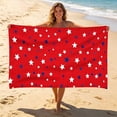 KUKIDSVO Star Print Beach Towel, 55.12x27.56inch Absorbent Polyester ...