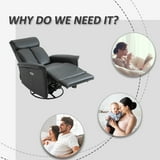 HOMCOM Modern Electronic Power Recliner with 360 Swivel Rotation and ...
